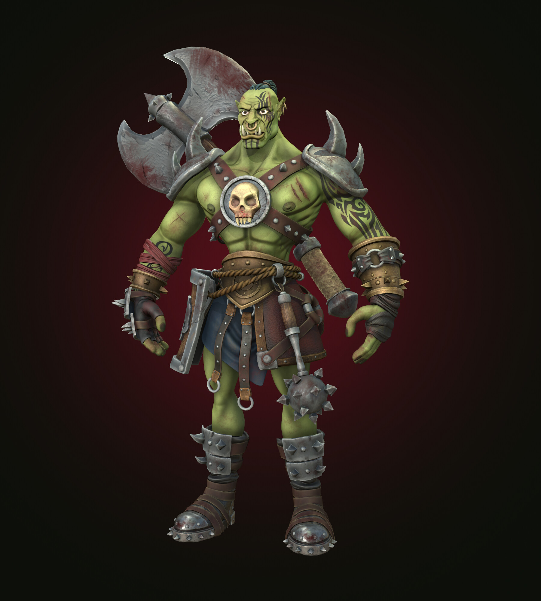 ArtStation - Stylized Warrior Orc Low Poly