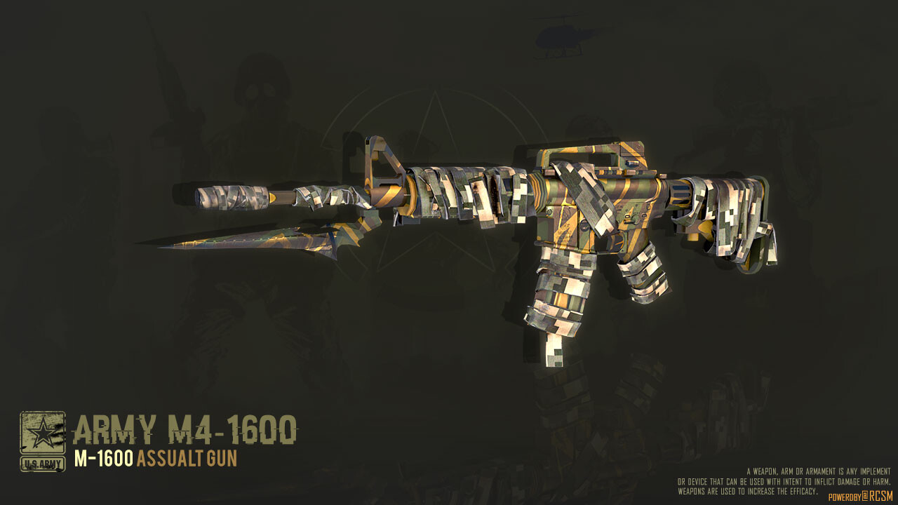 ArtStation - Army M4 1600 GUN Texture Assualt Gun