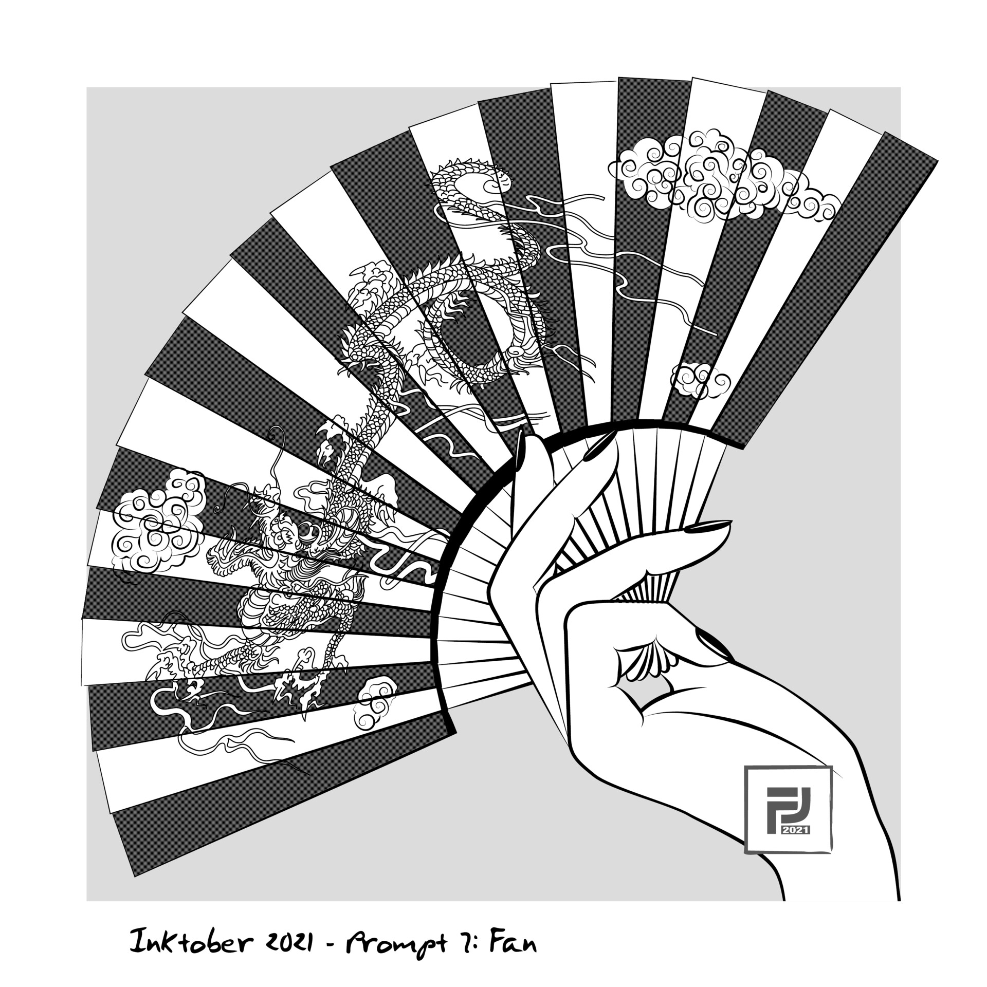 ArtStation - InkTober21-Prompt-07-Fan