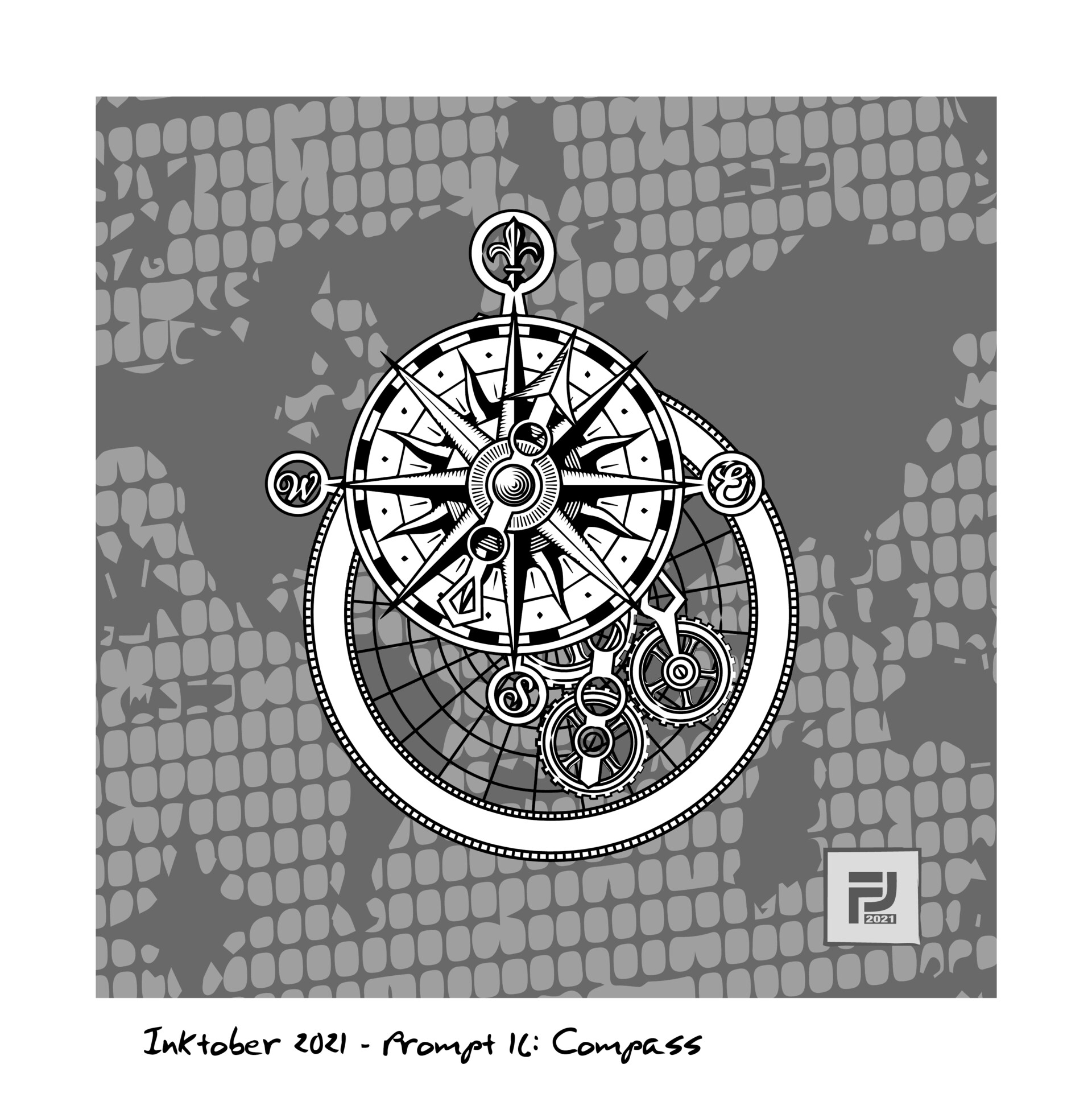 ArtStation - InkTober21-Prompt-16-Compass