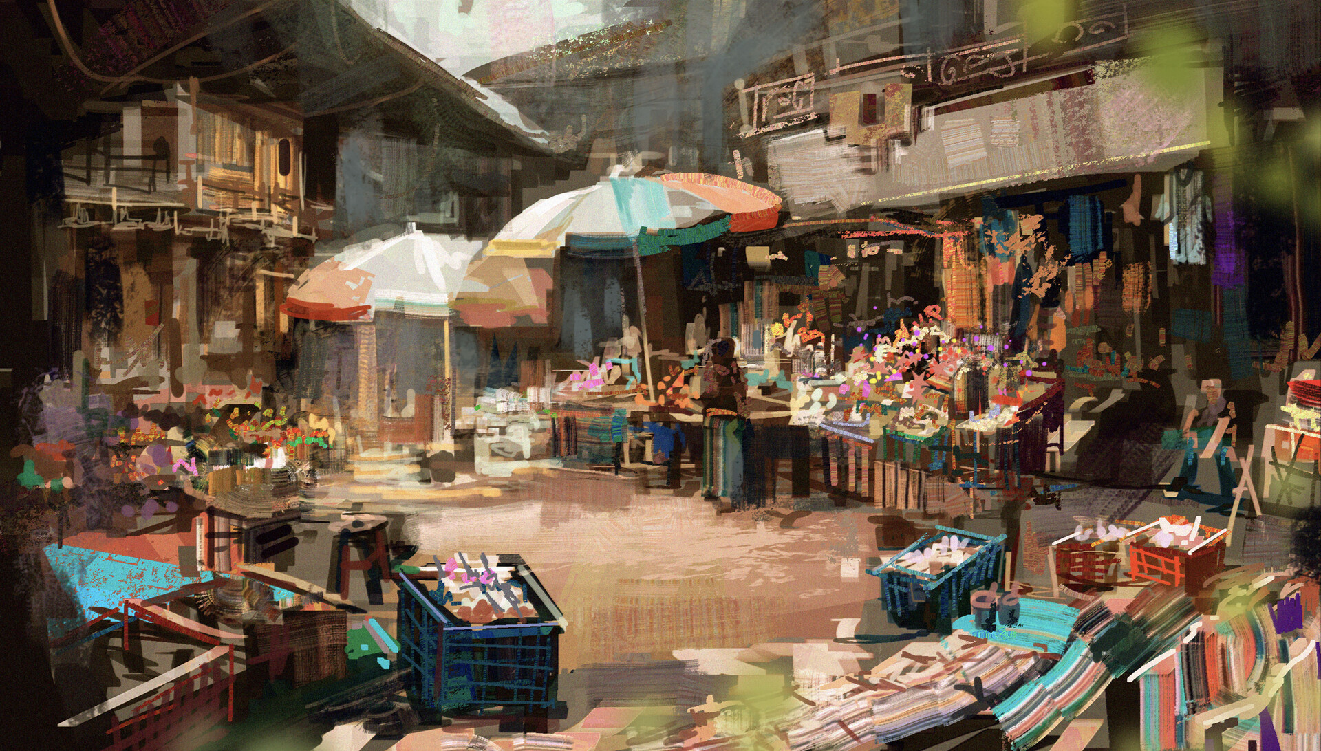 ArtStation - market sketch