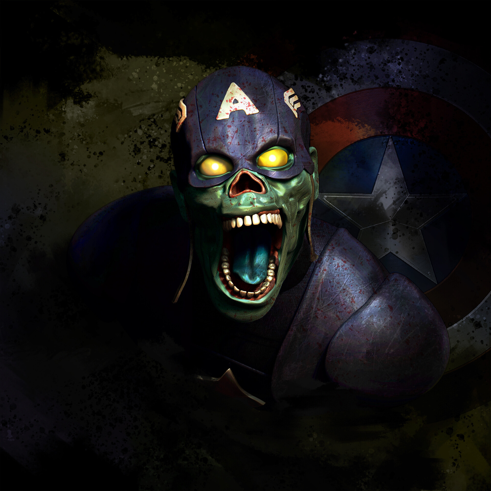 ArtStation - Marvel Zombie: Captain America