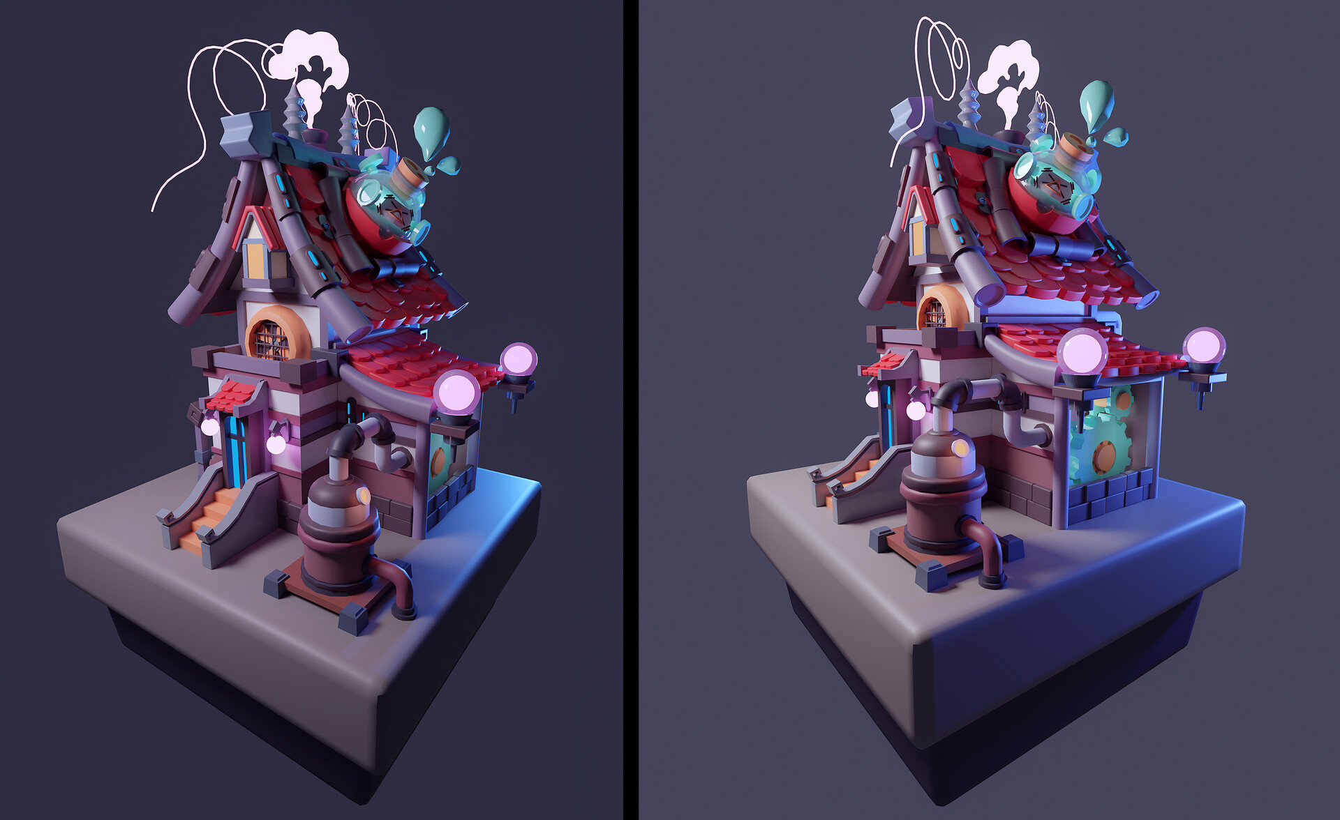 ArtStation - Stylized home variations