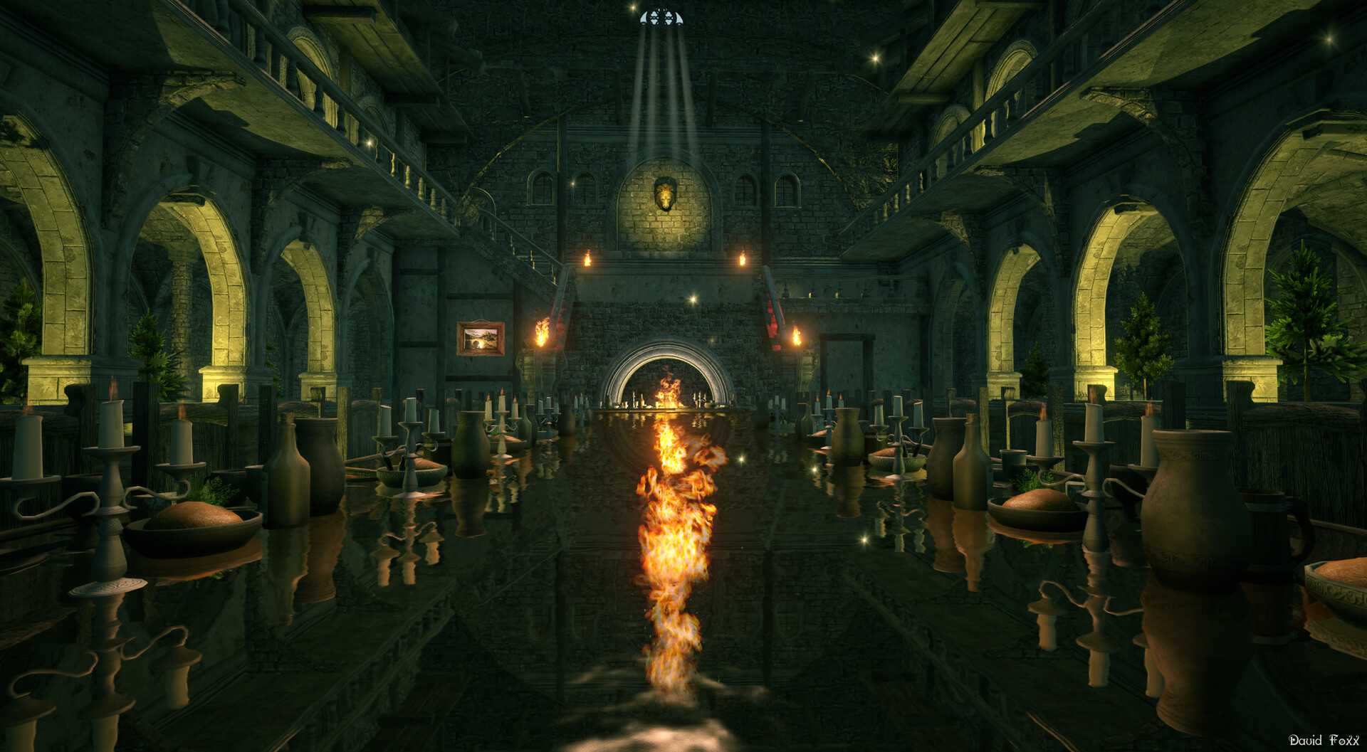 ArtStation - The magic table banquet hall