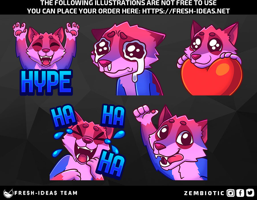 ArtStation - emotes for Wolf69420