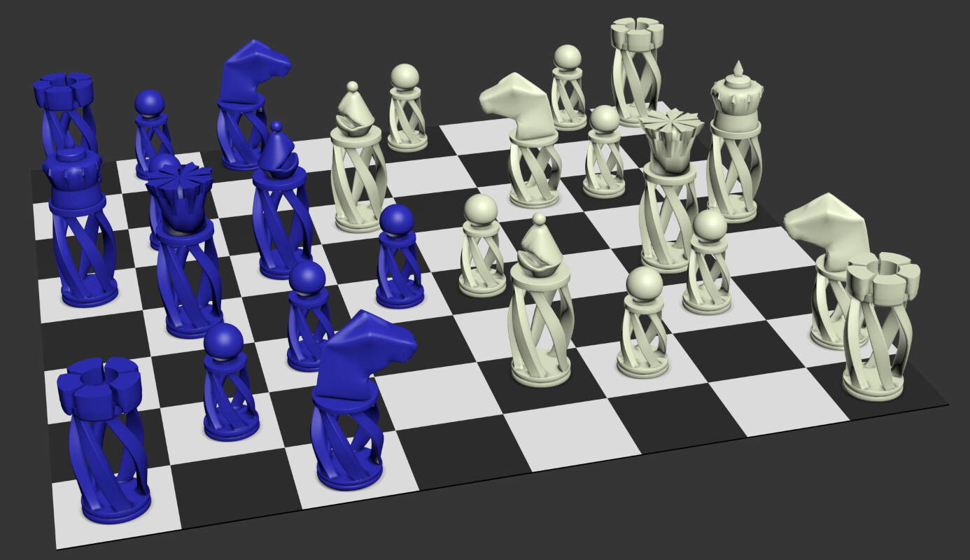 ArtStation - WIP Chess Set