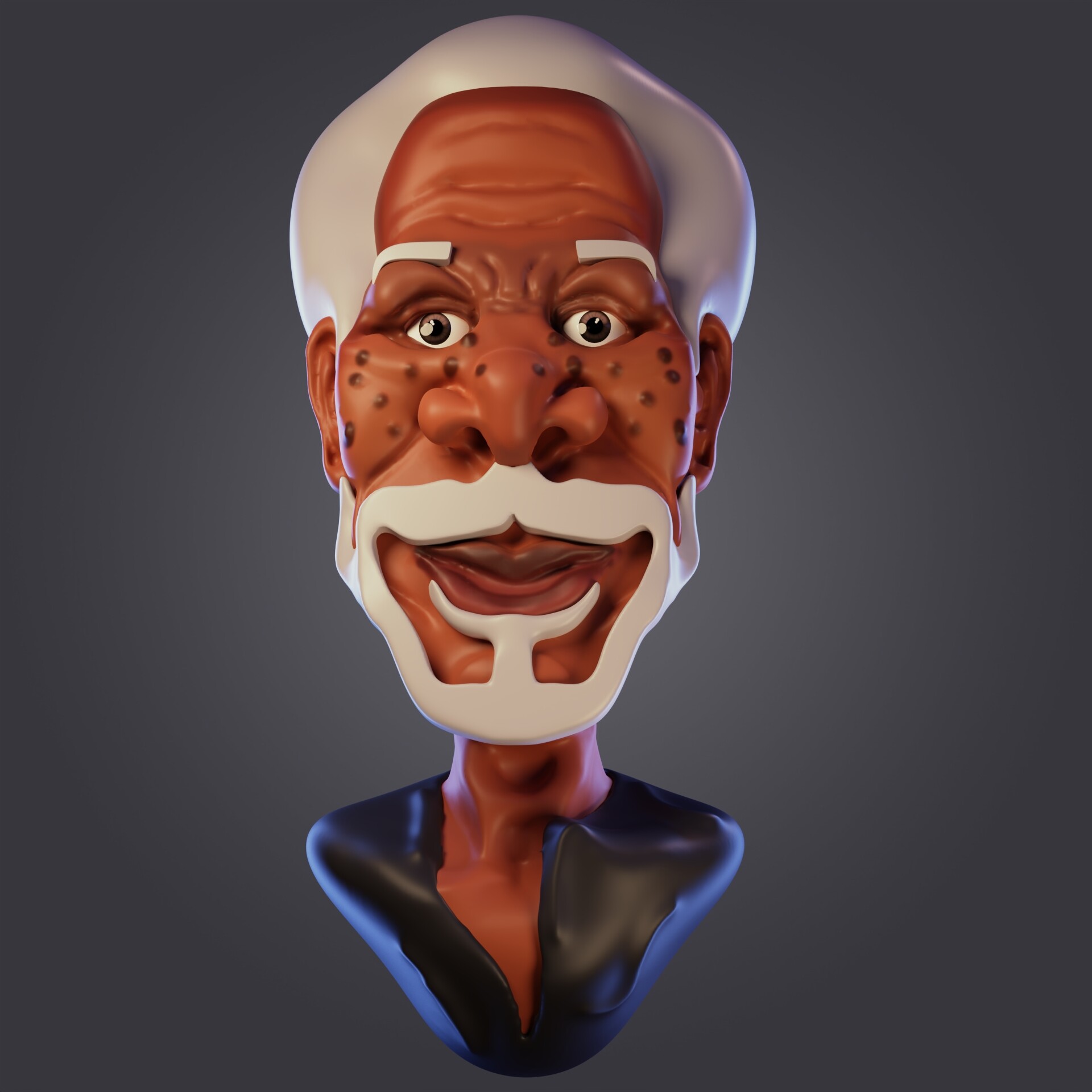 ArtStation - Stylized Morgan Freeman