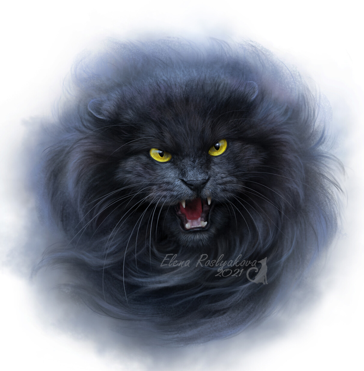 ArtStation - Angry cat