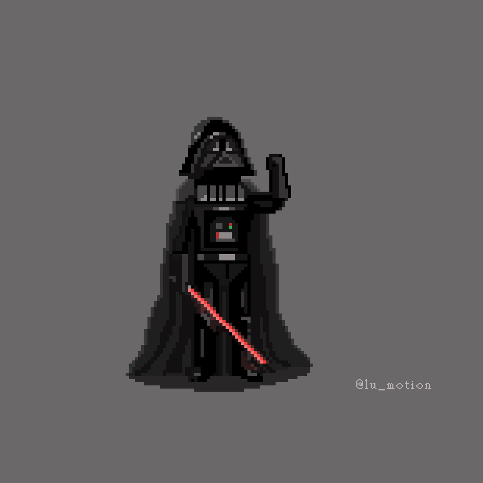 ArtStation - Darth Vader in pixel art