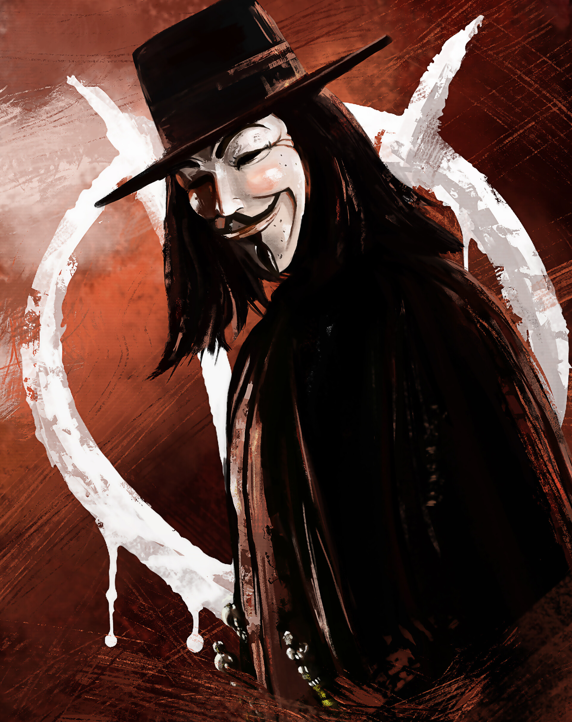 ArtStation - 5th of November - V for Vendetta Illustration