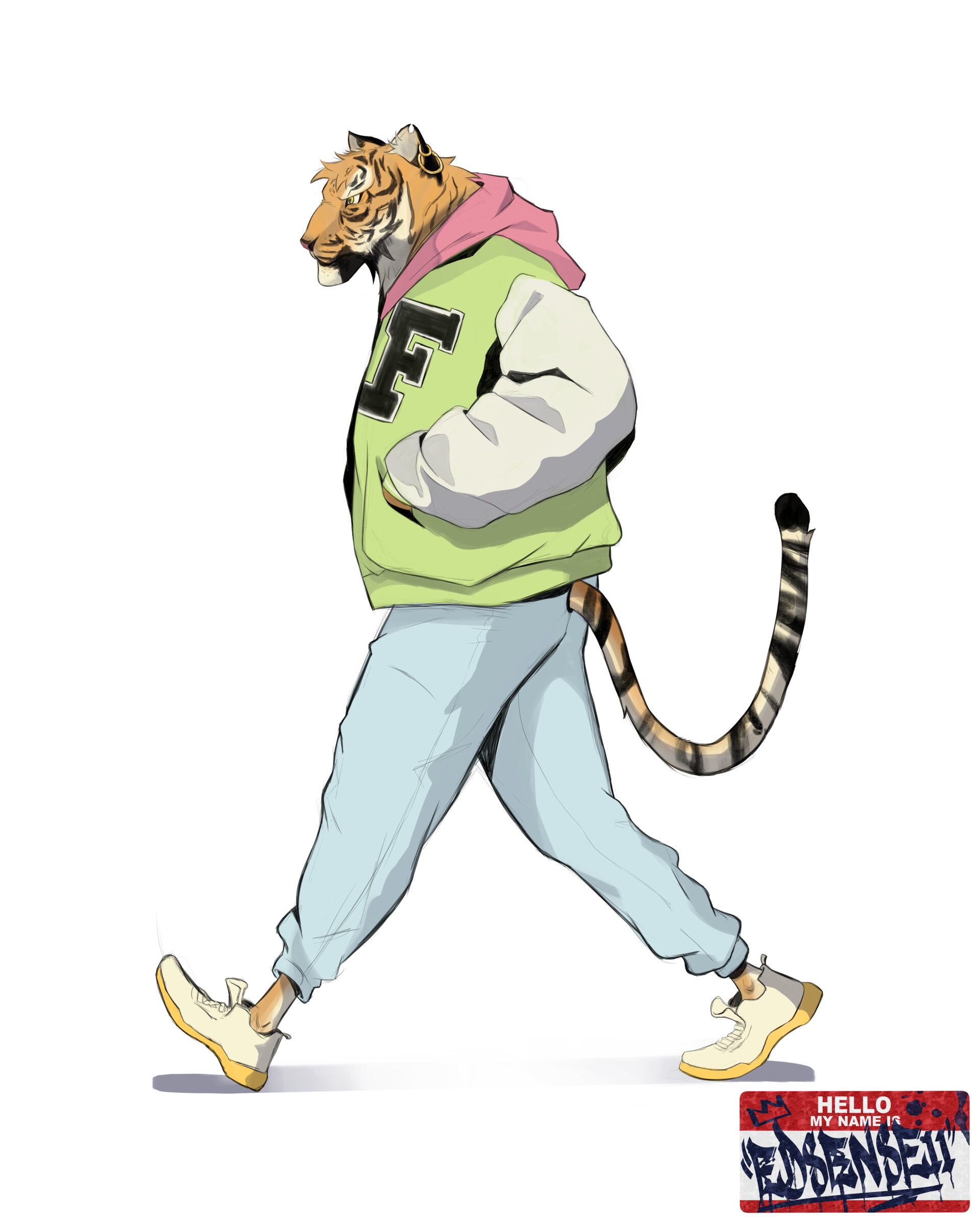 Anthropomorphic Tiger