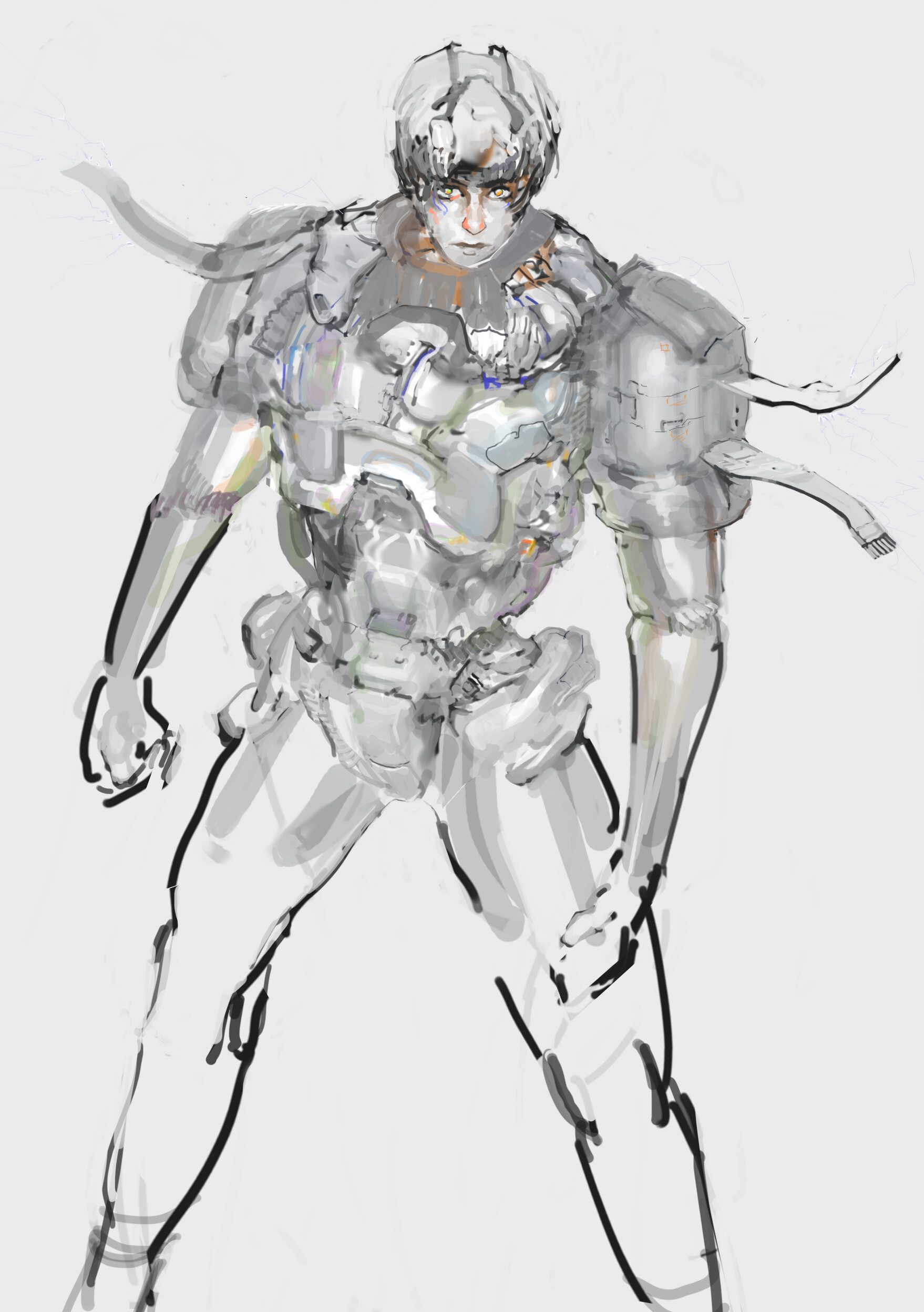 ArtStation - Cyborg Sketch