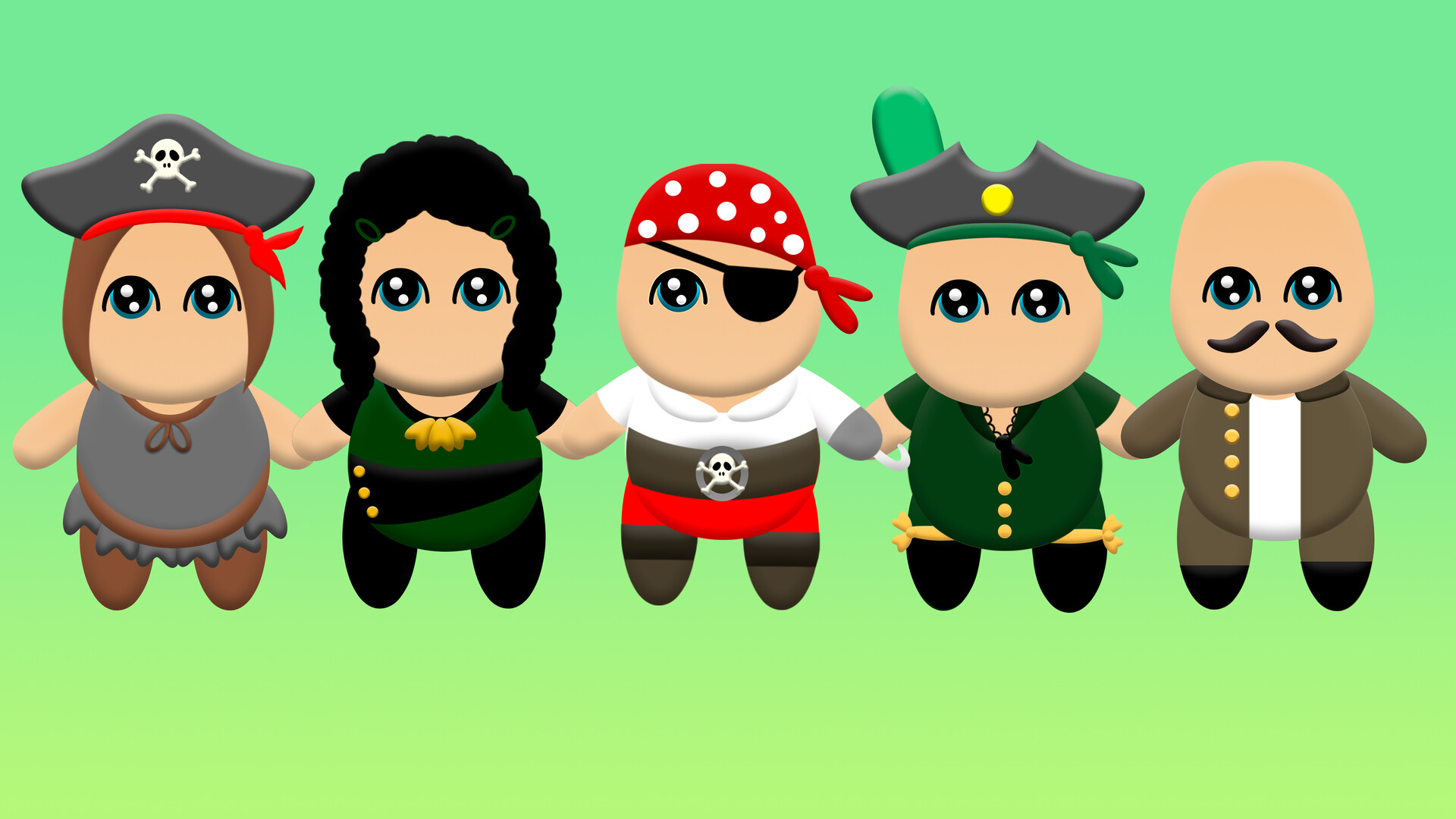 ArtStation - Pirate Clicker game art skins for main character