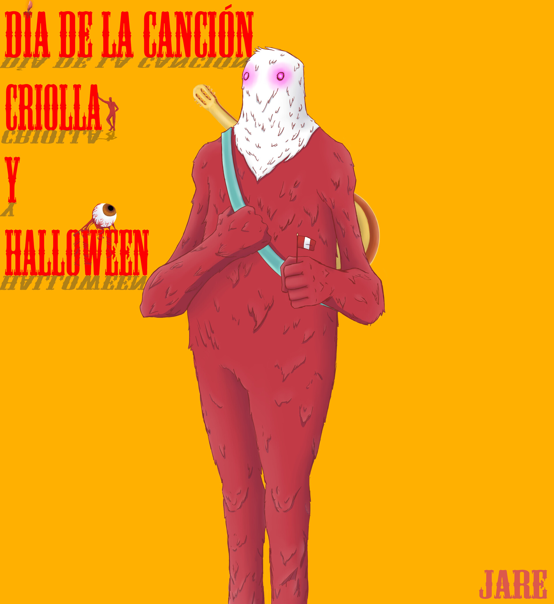 ArtStation - Dia de la canción criolla y Halloween
