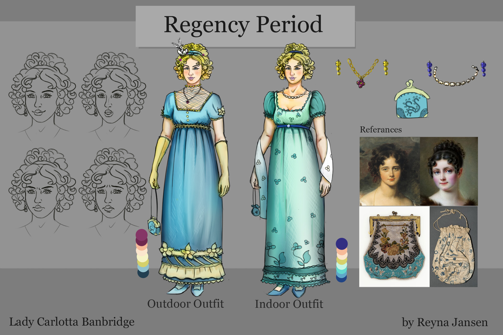 ArtStation - Regency Period - Carlotta