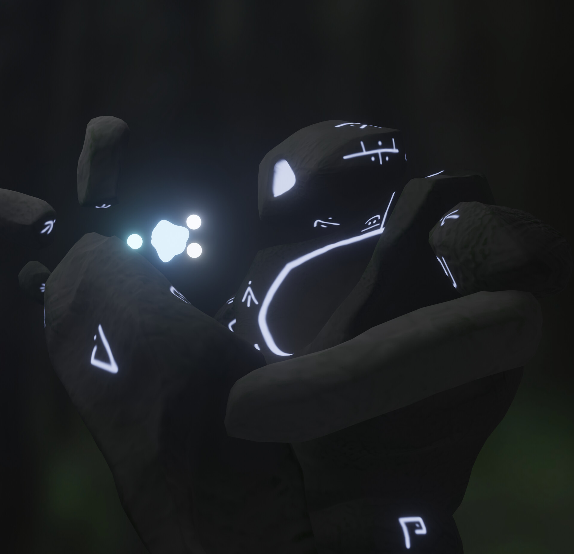 ArtStation - stone golem Low-poly 3D model