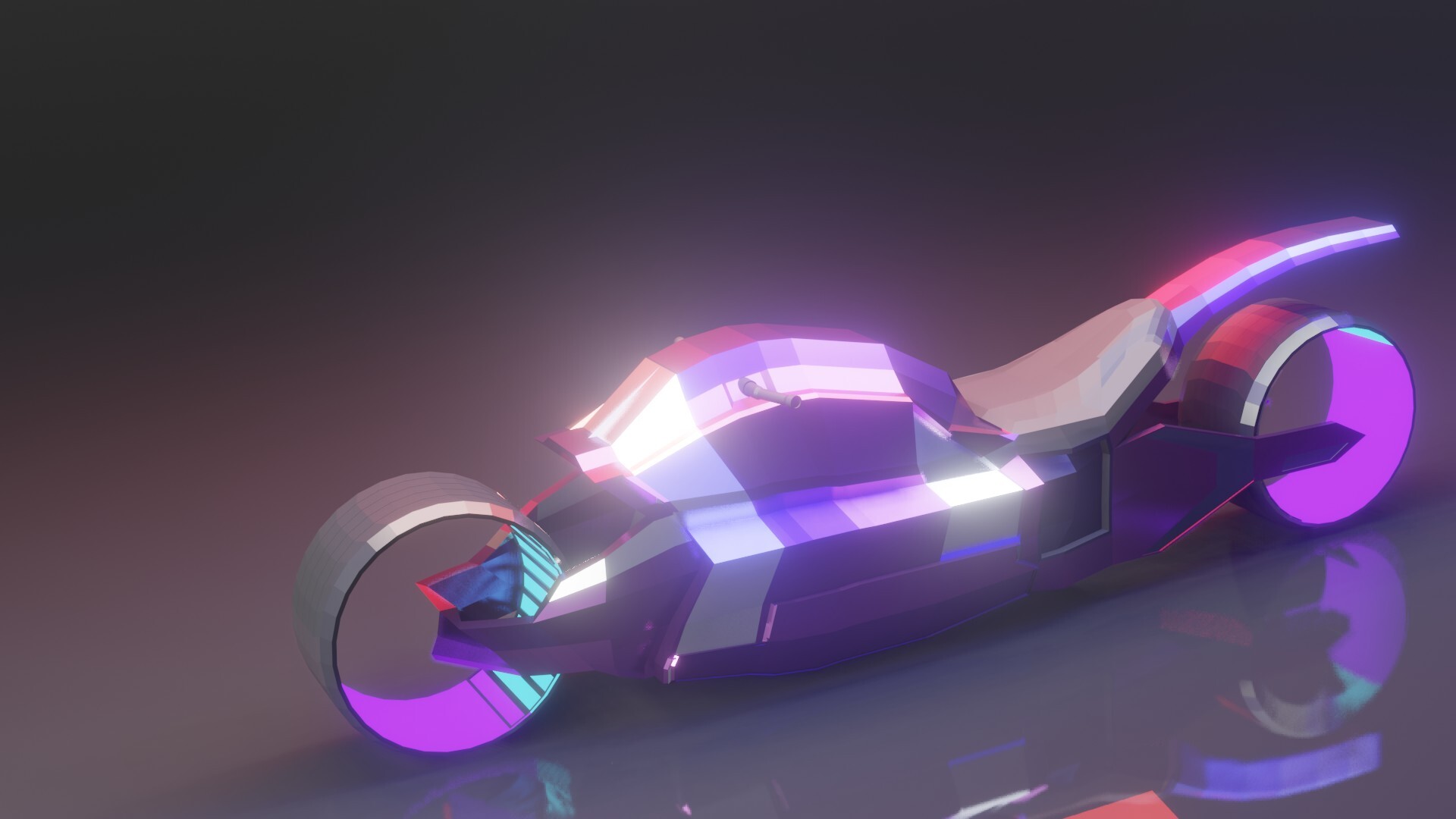 ArtStation - low poly sci fi bike