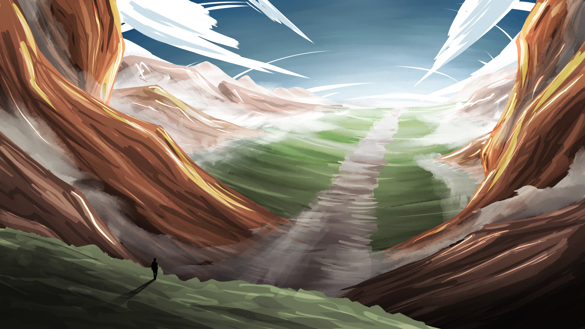 ArtStation - Misty valley