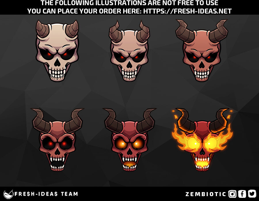 ArtStation - skull badges