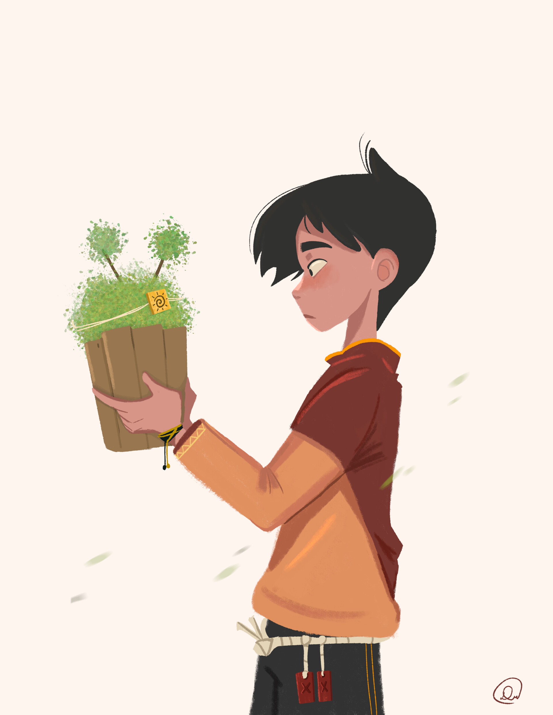 ArtStation - Boy and Plant