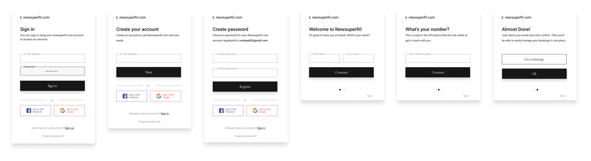 ArtStation - An example of a login and registration window