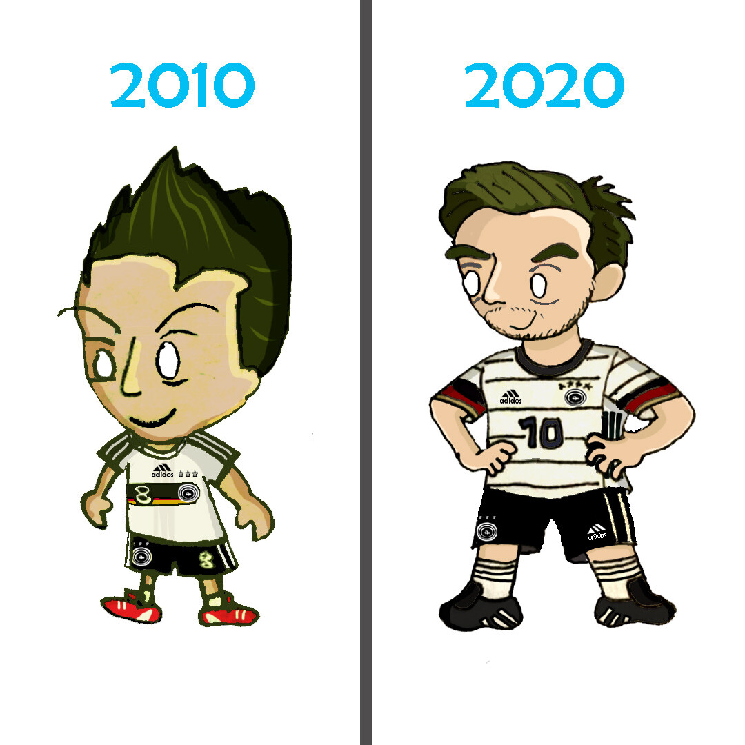 ArtStation - The evolution drawing - Mesut Ozil