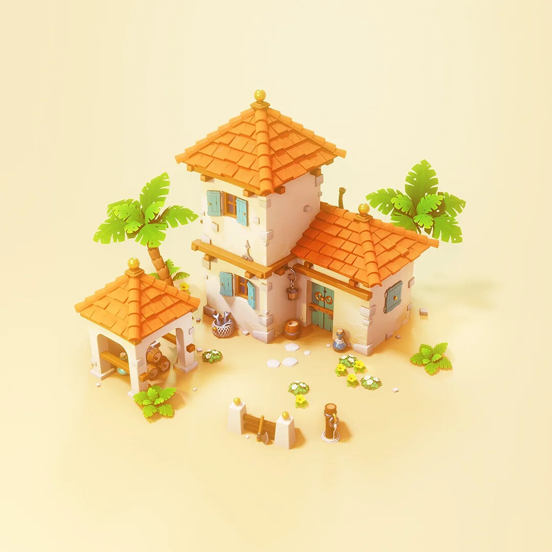 ArtStation - Stylized house concept