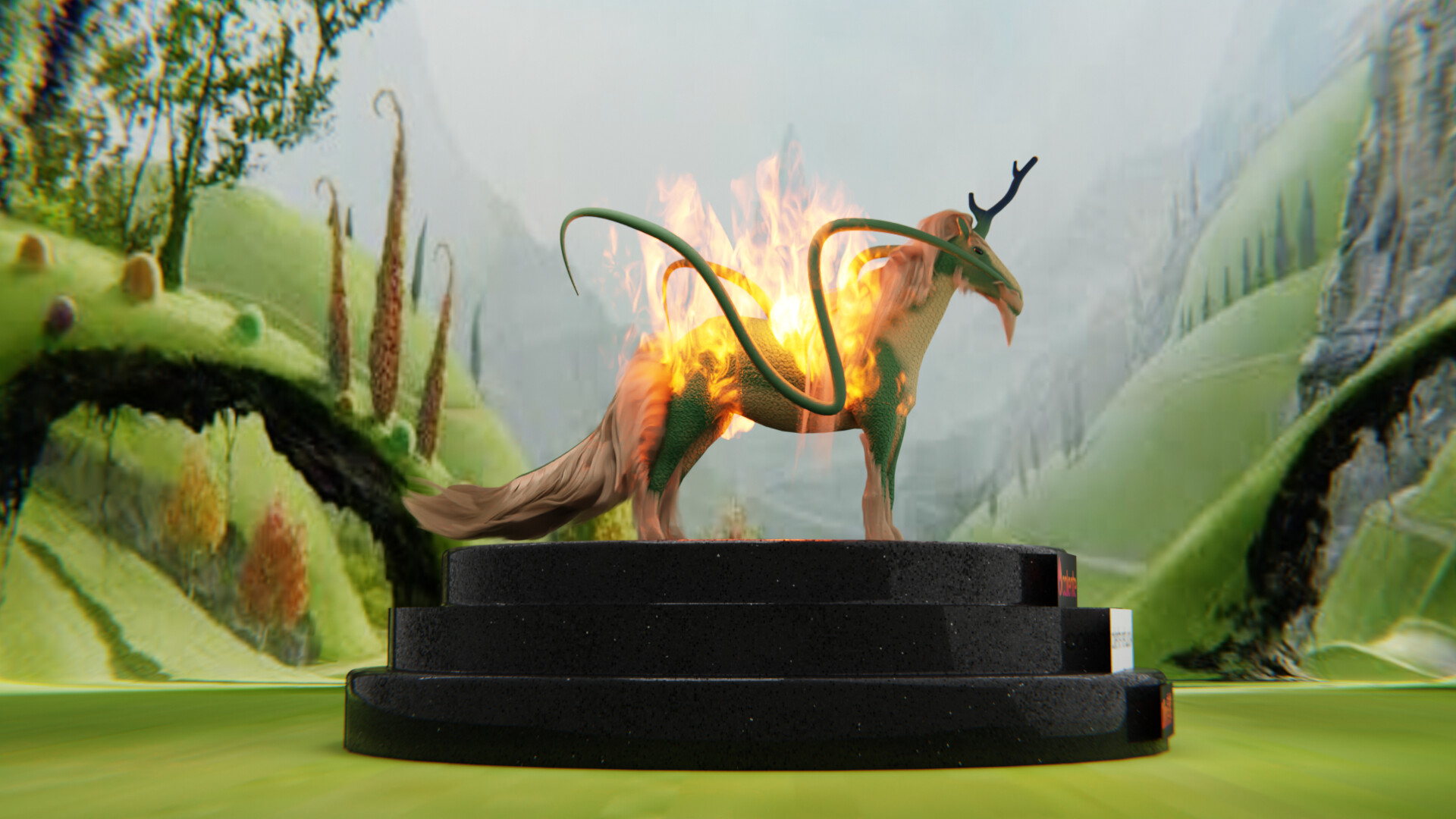 3D Render Point - Qilin Fire