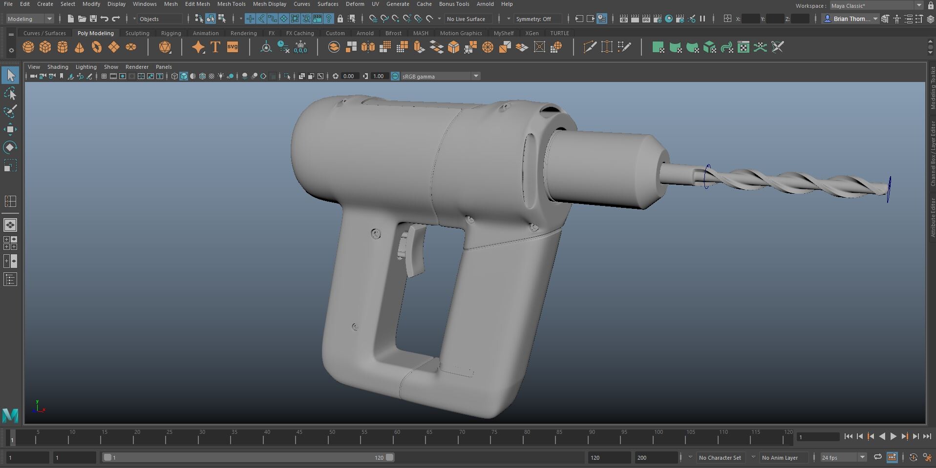 ArtStation - 3D power drill.