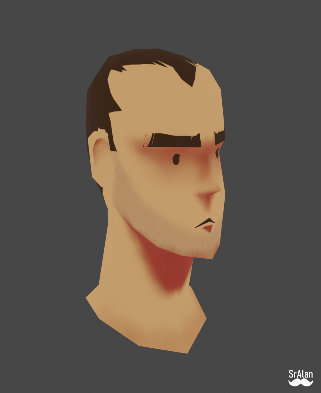 ArtStation - Low poly head
