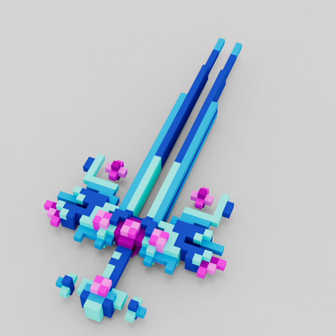 ArtStation - Godly Voxies Weapons - Monsoon Edge