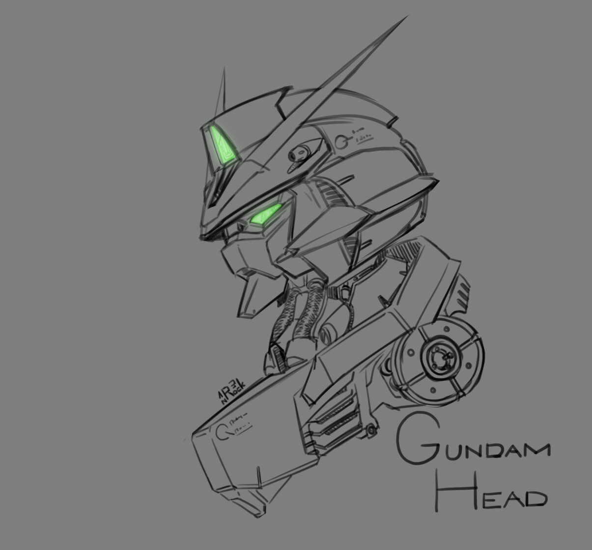 how to draw gundam head