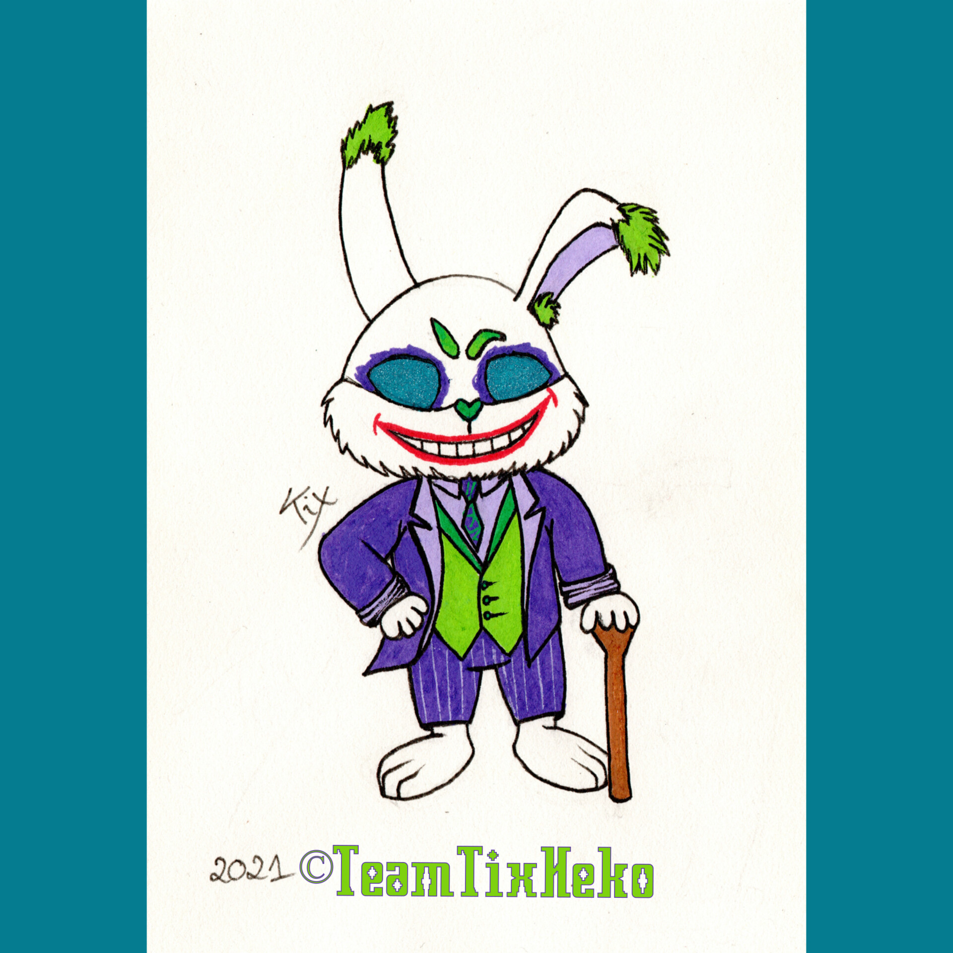 ArtStation - "Tix as Joker" (2021) by Tix 🐇