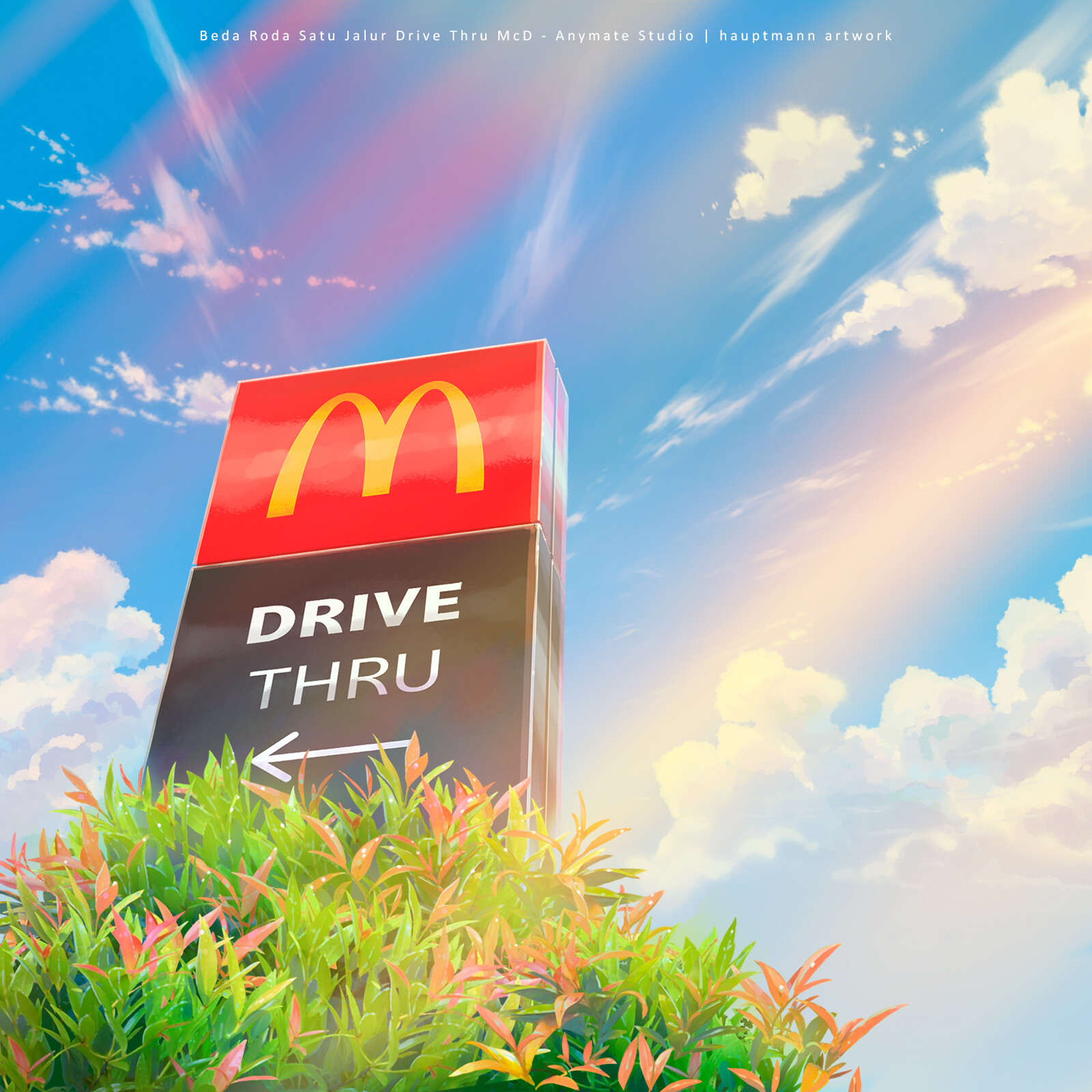 ArtStation - Beda Roda Satu Jalur di Drive Thru McD 3