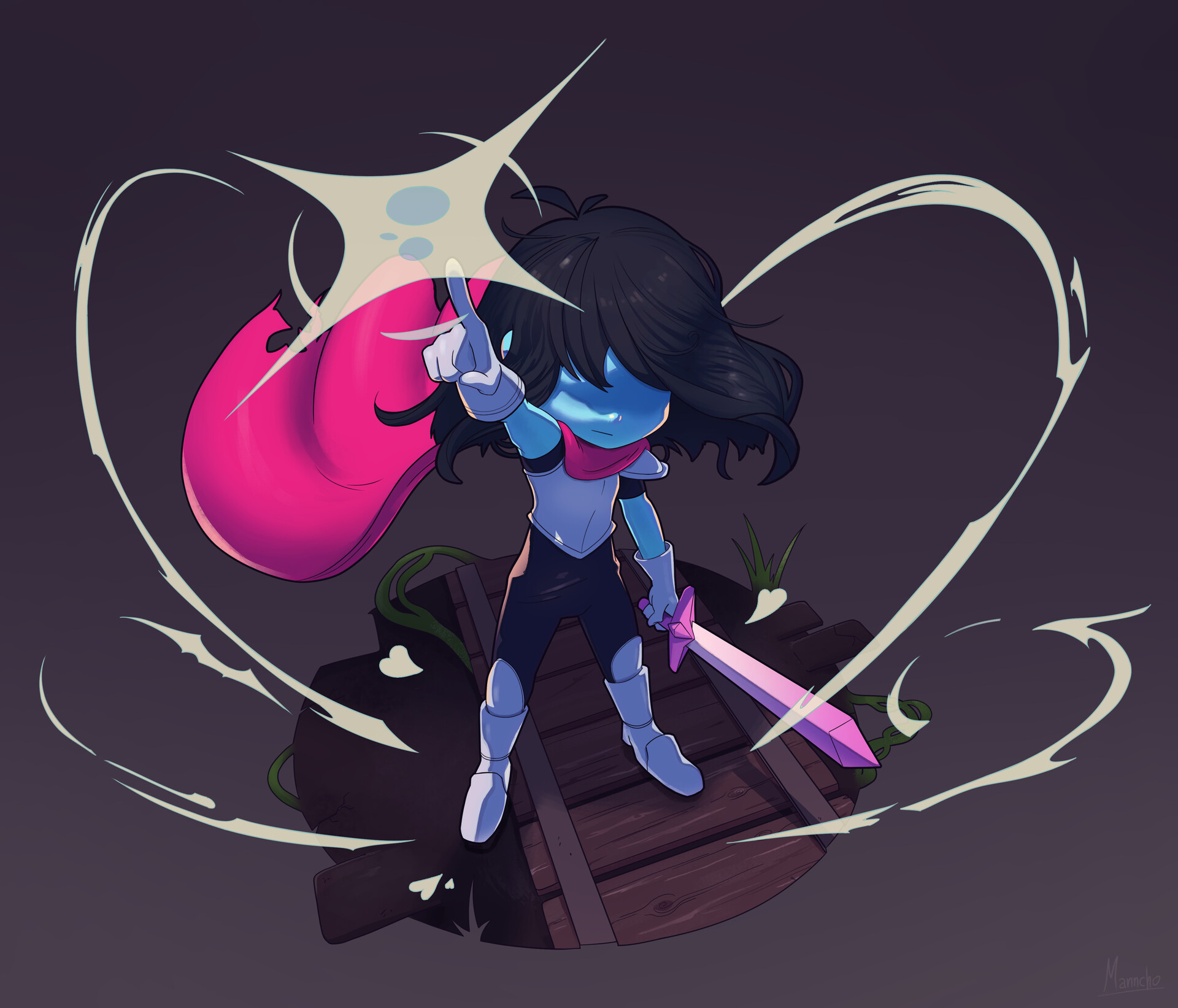 ArtStation - Fanart - Kris Dreemurr from Deltarune