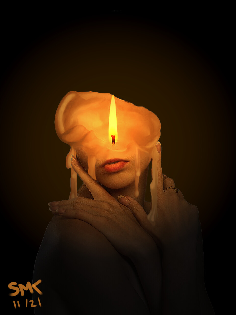 ArtStation - Melting Candle Faces