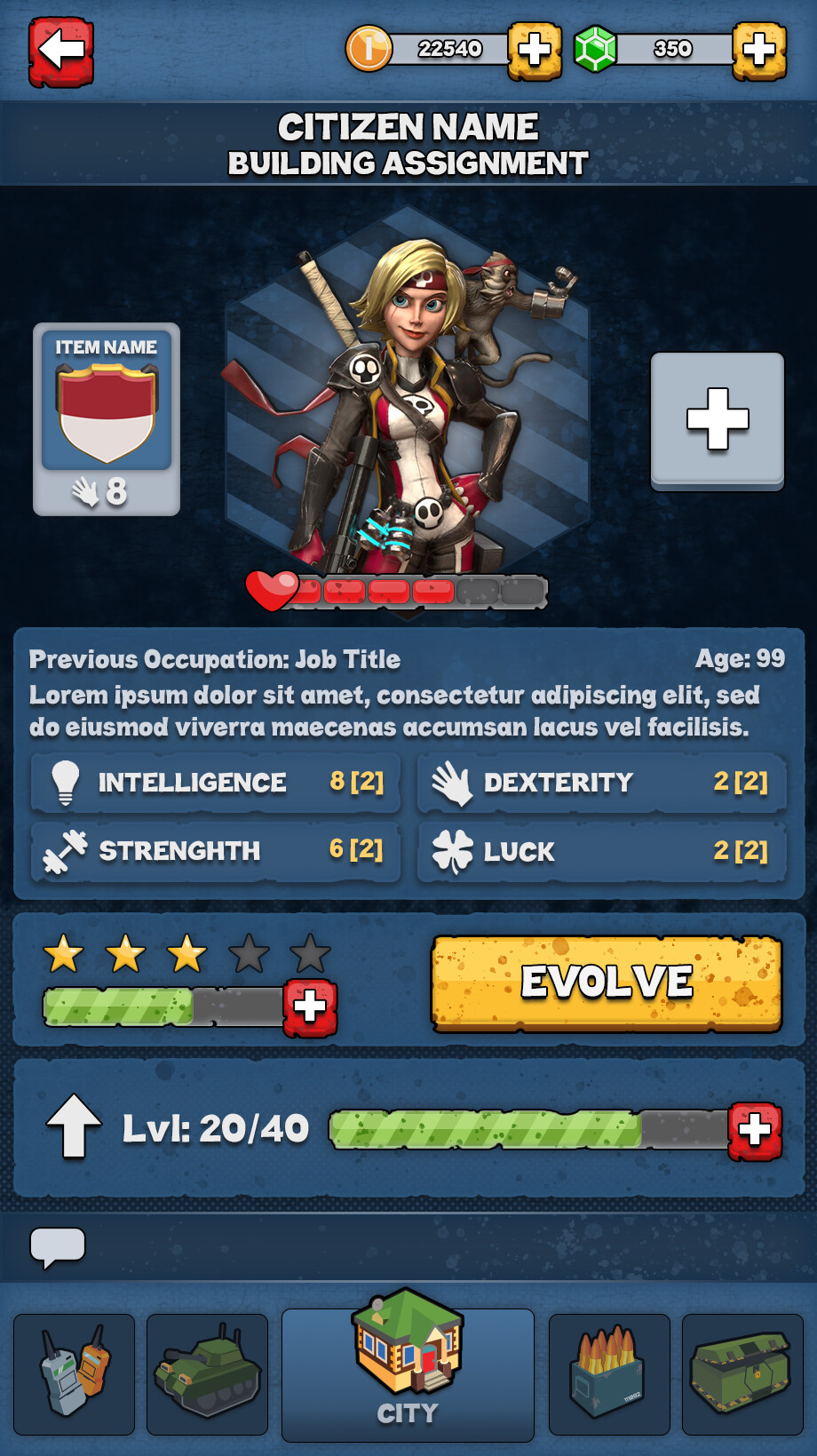 ArtStation - Casual Apocalypse - Game UI Concept