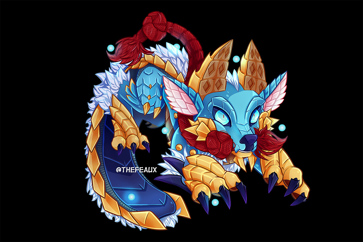 ArtStation - Cute puppy Zinogre Charm