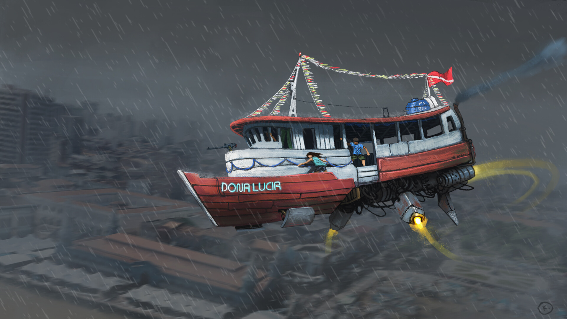 ArtStation - Amazon Floating Boat