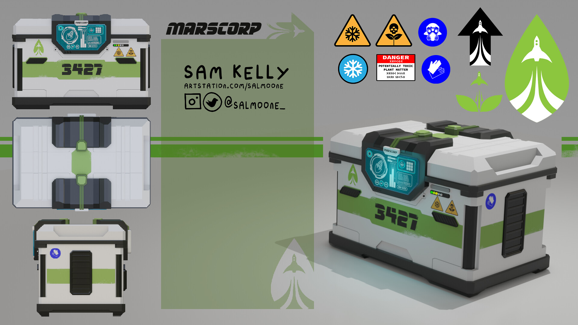 Sam Kelly - Sci Fi Corridor and Crate design