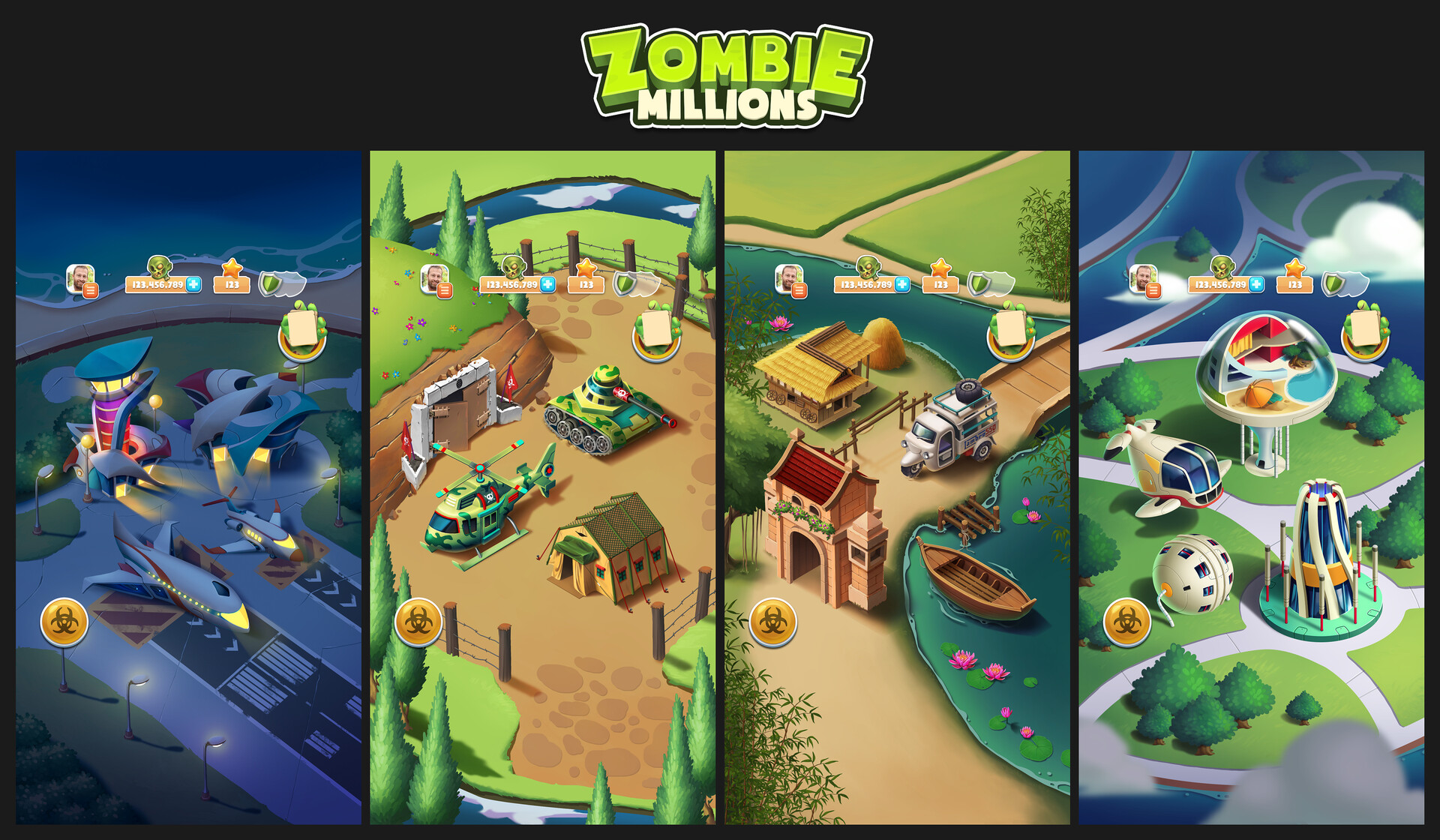 ArtStation - [ZOMBIE MILLIONS GAME] Map and Buildings