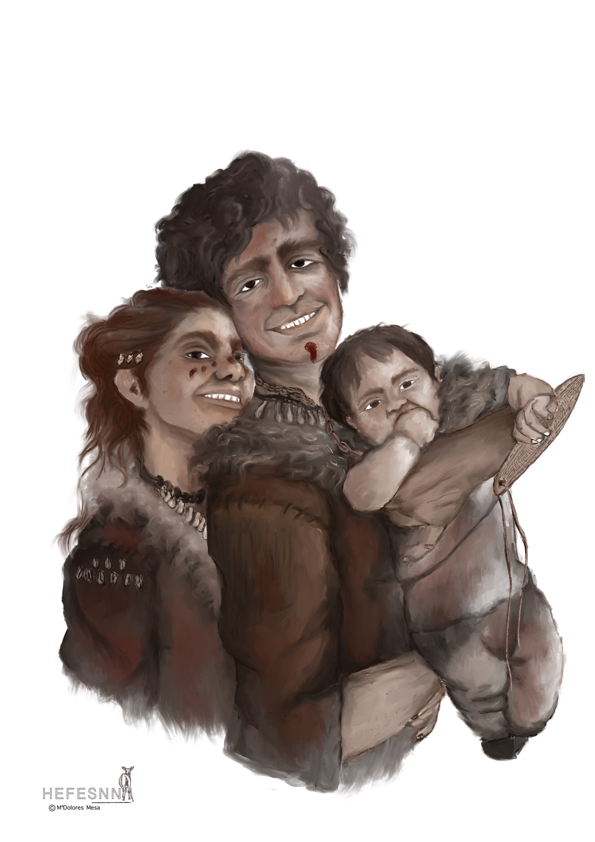 ArtStation - paleolithic family ☺️
