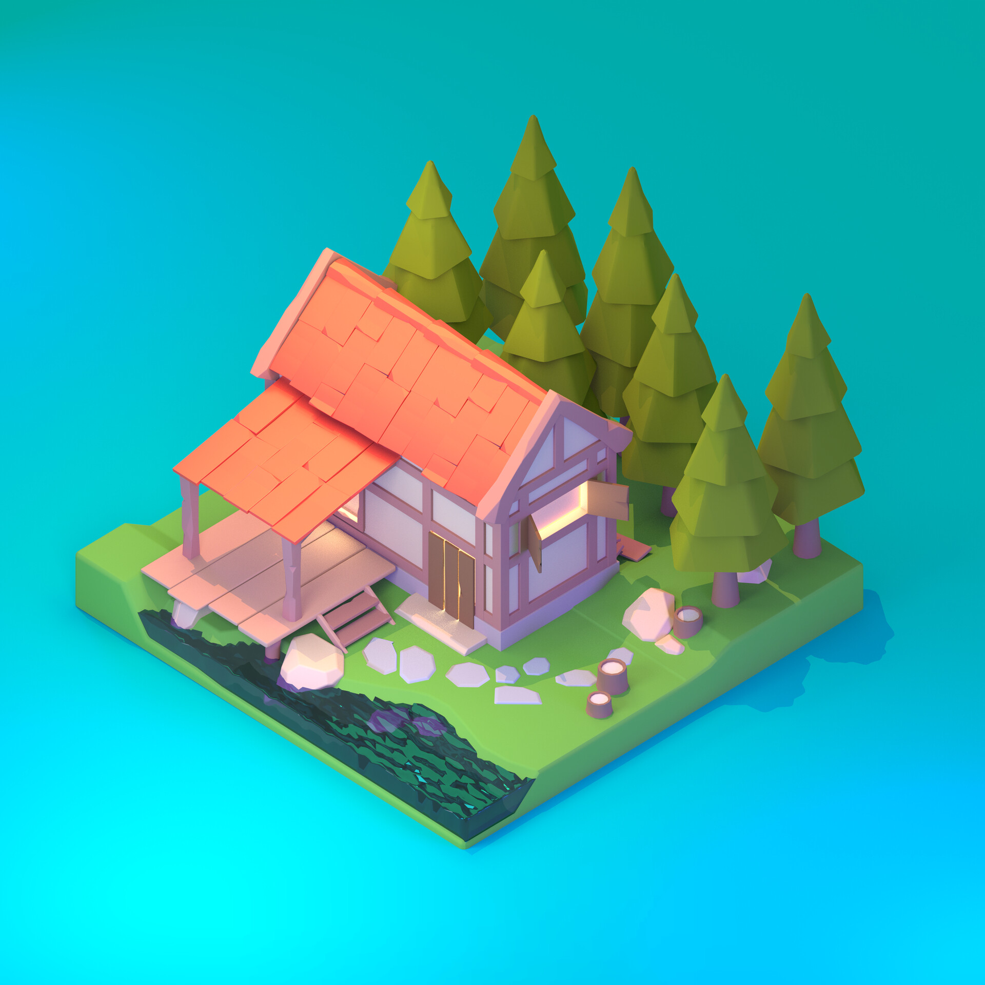 ArtStation - Lake House