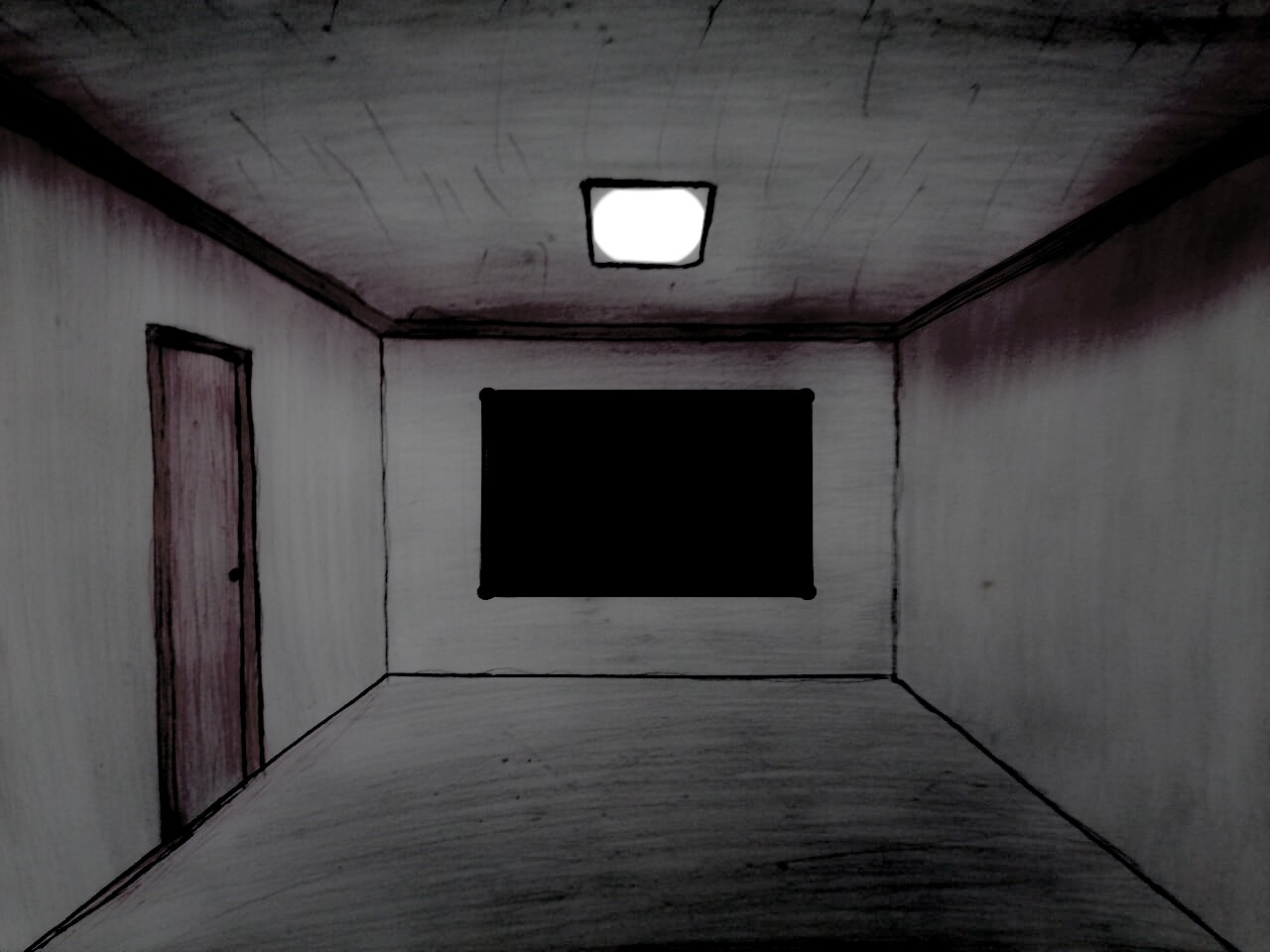 simple dark room drawing