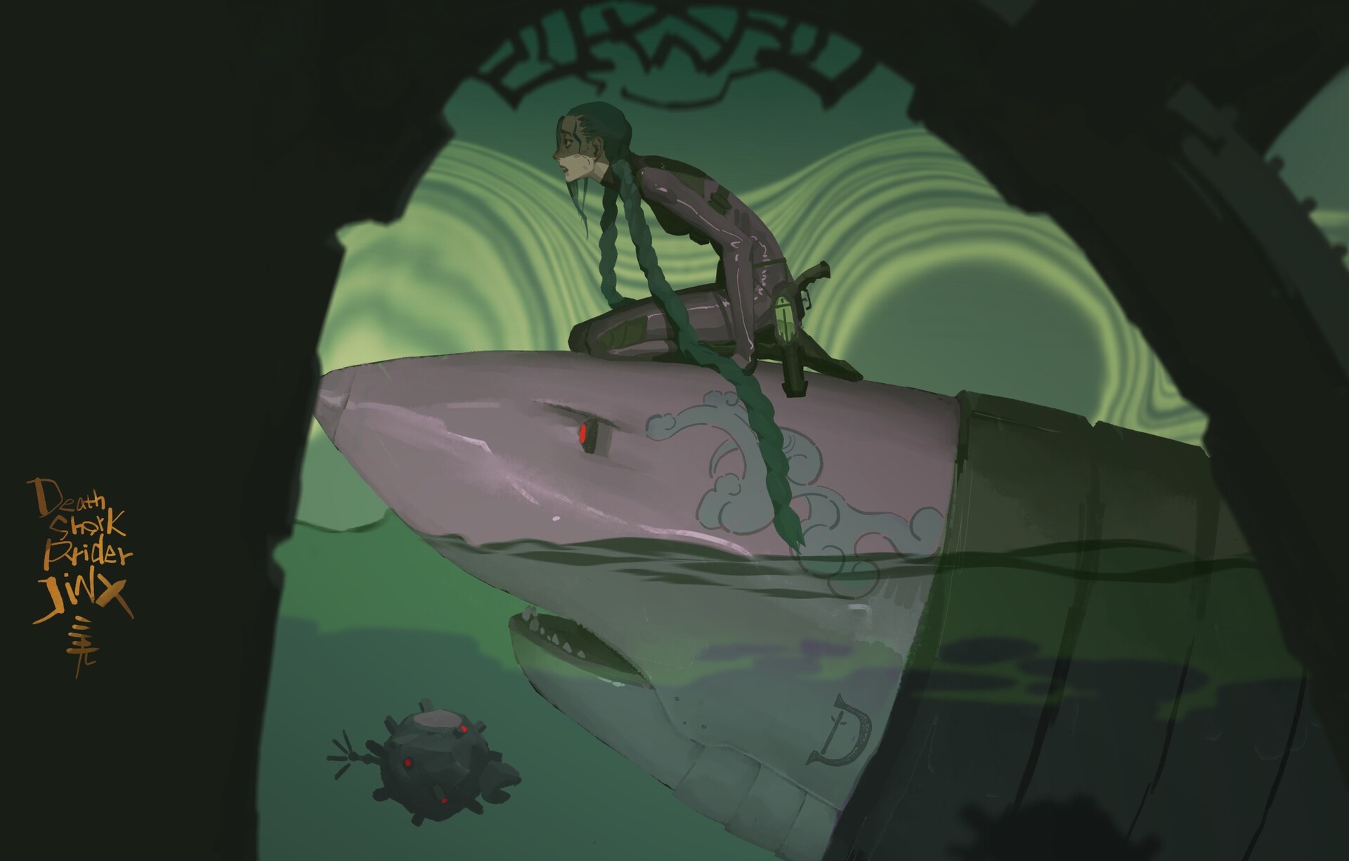 ArtStation - Death shark rider Jinx