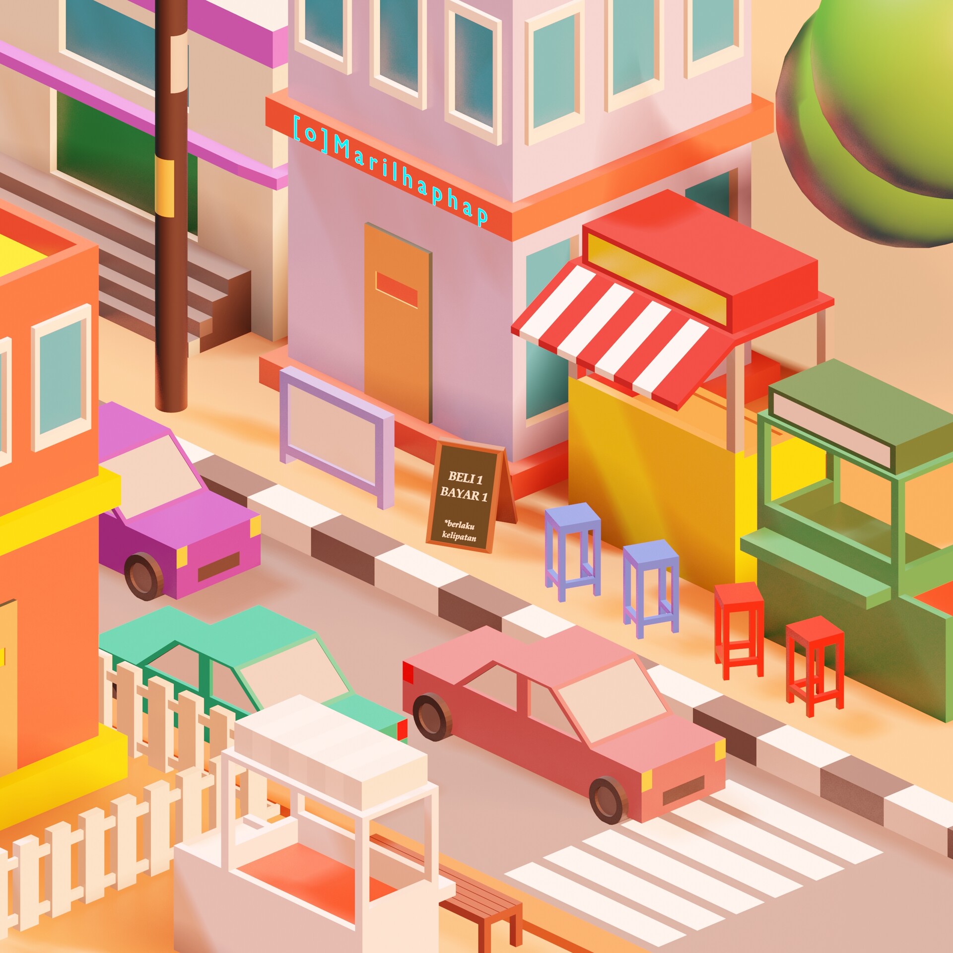 ArtStation - Simple Stylized city V.0001