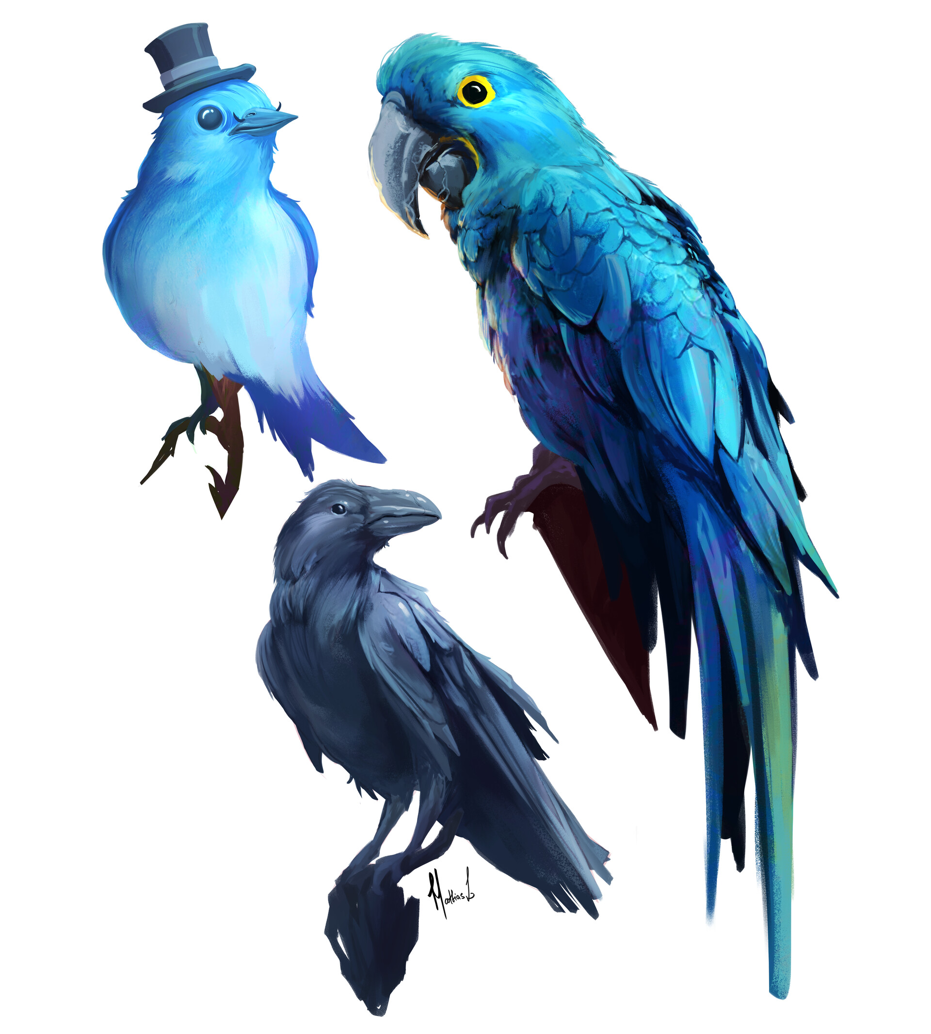 ArtStation - Blue birds