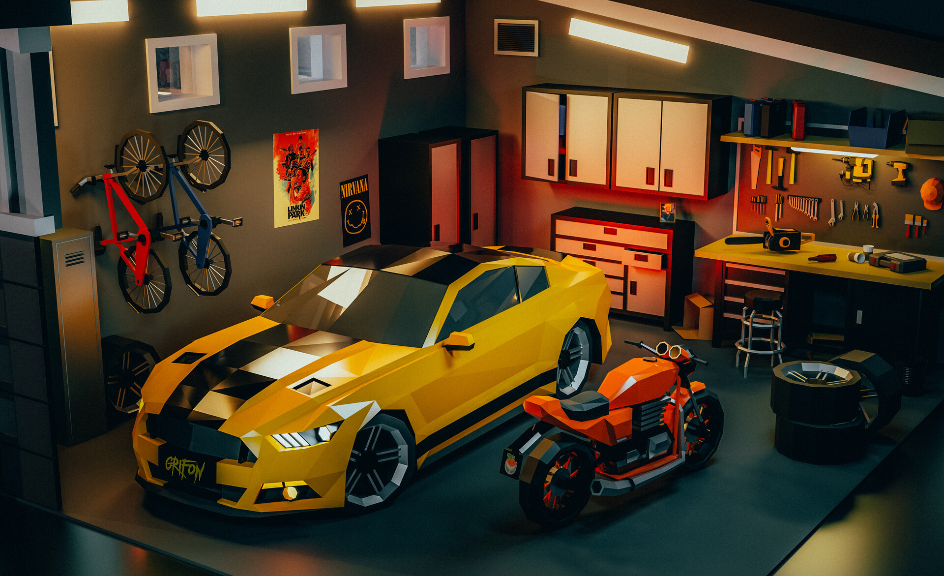 ArtStation - American garage