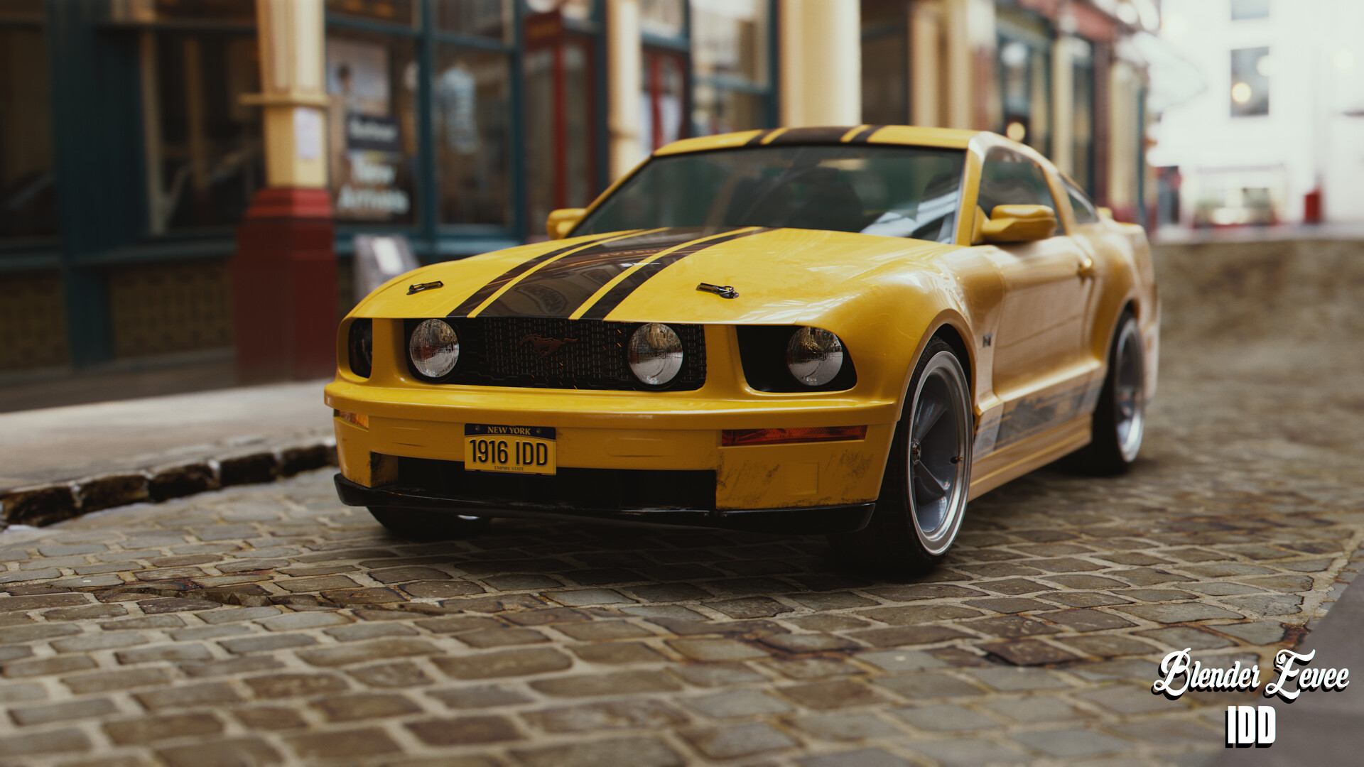 ArtStation - 3D Ford Mustang modeling and rendering in Blender Eevee