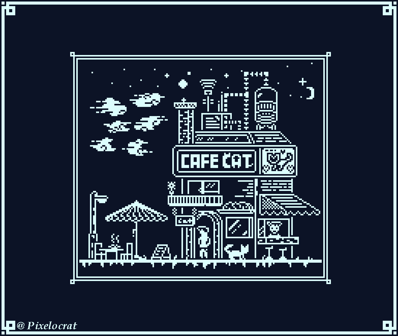 ArtStation - CAFE CAT 1-BIT